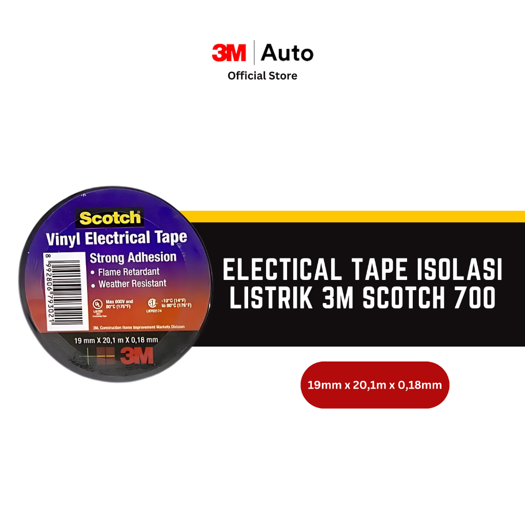 Jual 3M Scotch 700 Electical Tape Isolasi Listrik | Shopee Indonesia