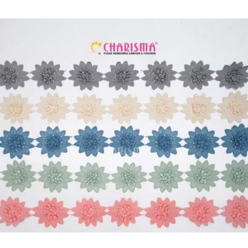 Jual Charisma Renda Bunga Warna FR XS 437 - Renda Bunga / Lebar 6,5cm ...