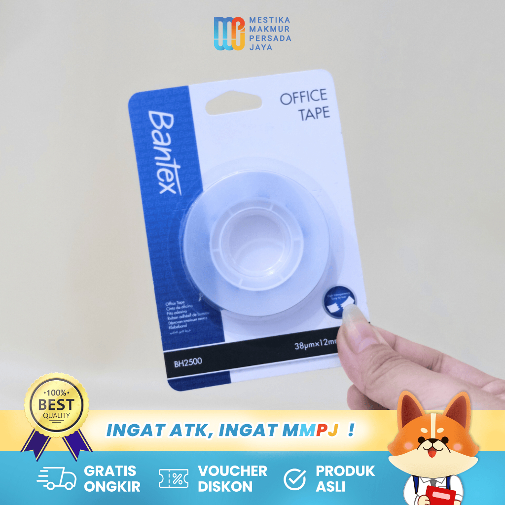 Jual Bantex Isolasi Bening Selotip / Lakban Bening Core Kecil Lebar ...