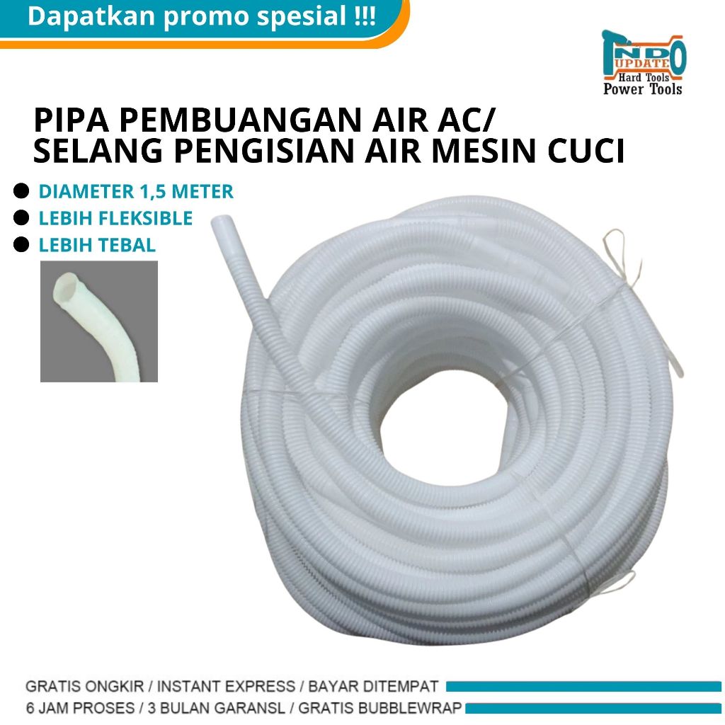 Jual Selang Pembuangan Air Drain AC Selang Fleksibel / Selang Pengisian ...