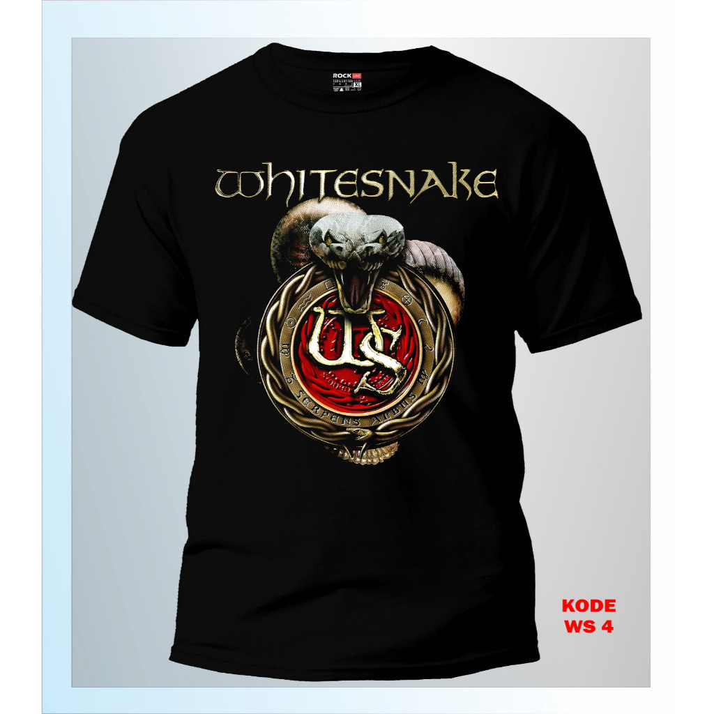 Jual ABLOO Kaos Band WHITESNAKE T-shirt premium distro bahan 24s. Baju ...