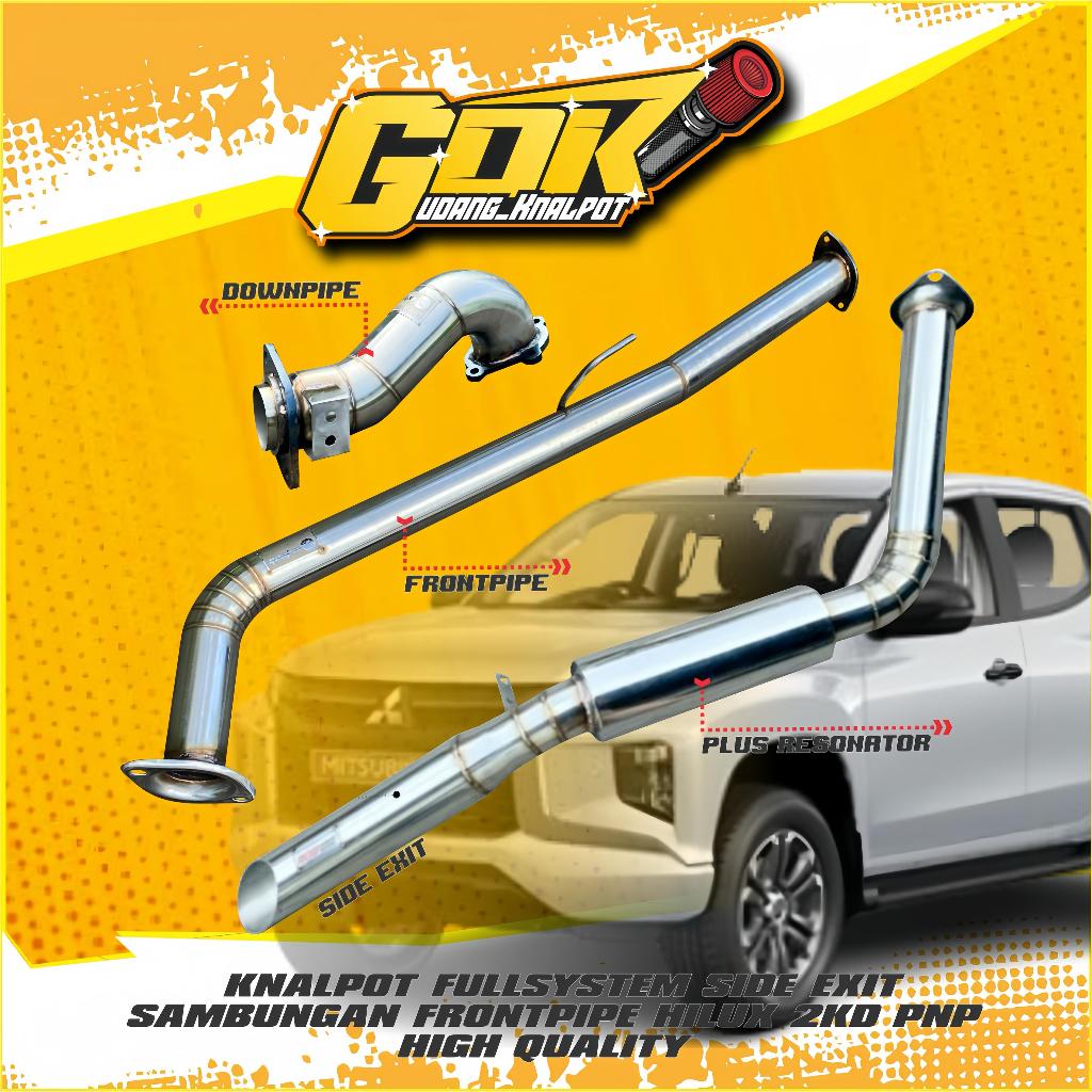 Jual Knalpot Fullsystem Side Exit Sambungan Frontpipe Hilux 2KD - Hilux ...