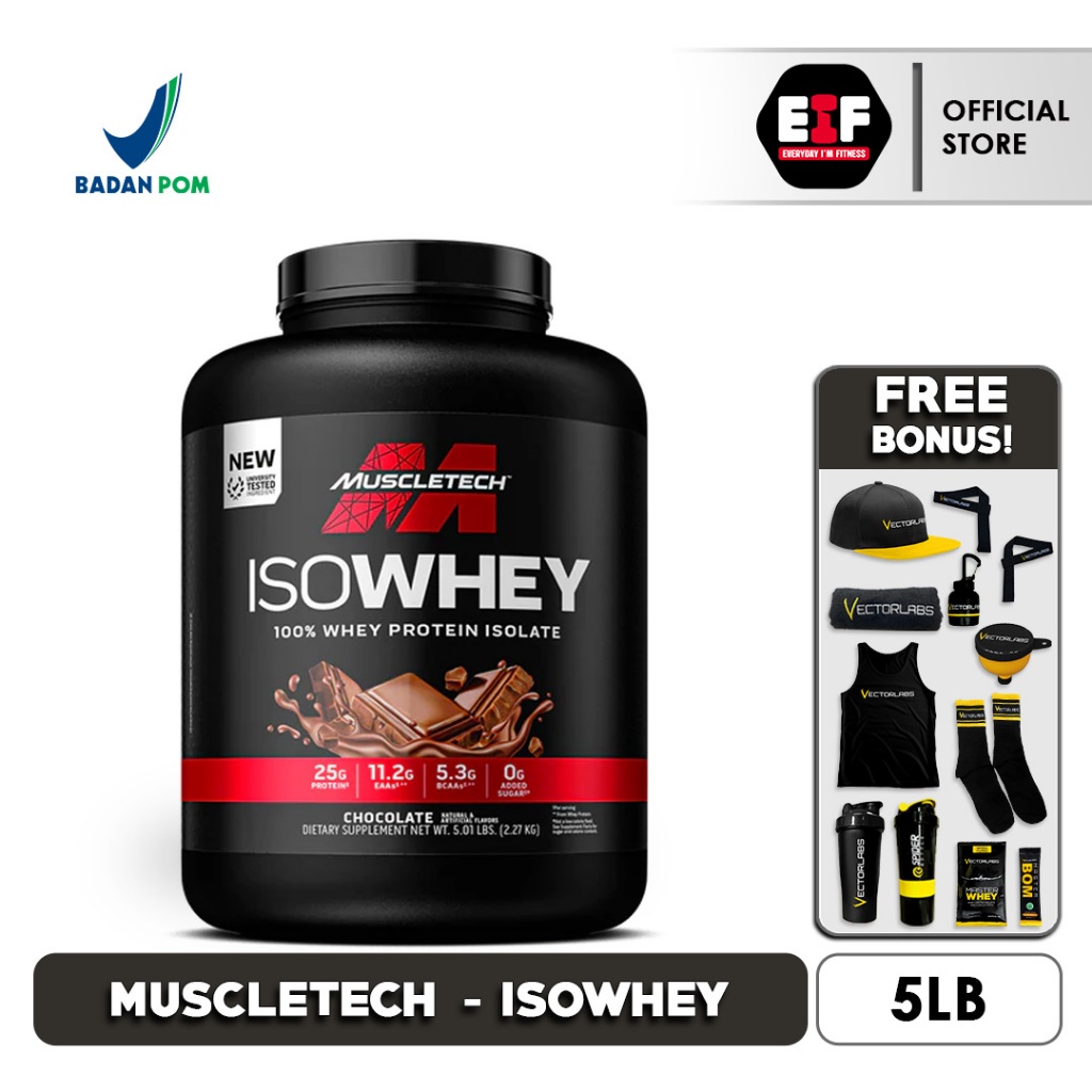 Jual MUSCLETECH Iso Whey Protein Isolate 100% Whey 5 Lbs | Shopee Indonesia