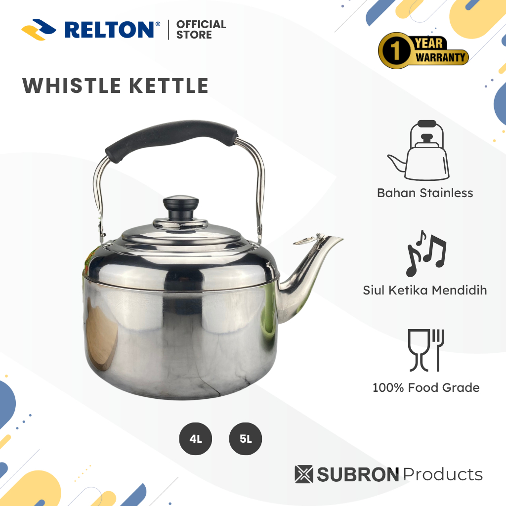 Jual SUBRON Whistle Kettle Teko Siul Bunyi Pegangan Anti Panas 4 Liter ...