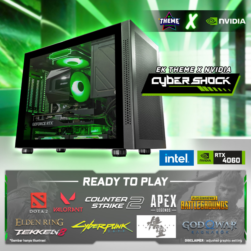 Jual PC Rakitan EK Theme X Nvidia - CyberShock - Core i5 RTX 4060 ...