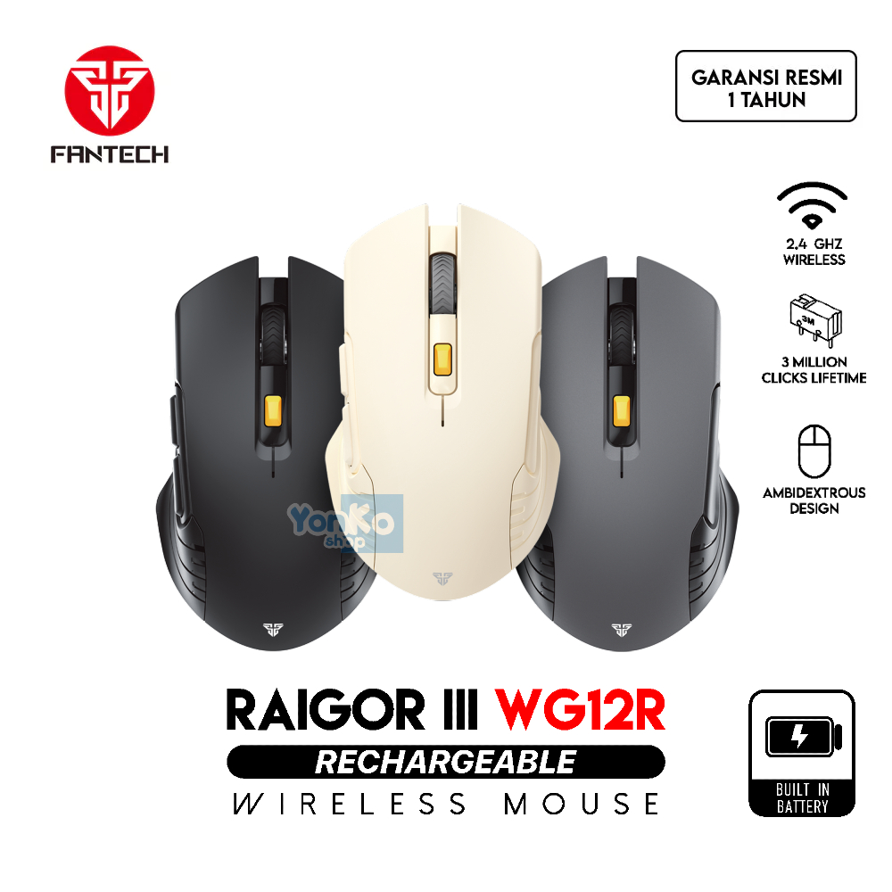 Jual Fantech RAIGOR III WG12R Wireless Mouse Gaming Rechargeable ...