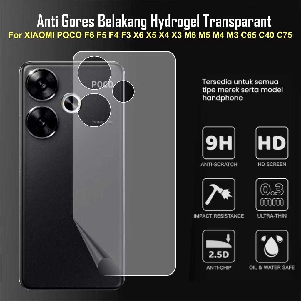 Jual Hydrogel Anti Gores Belakang Poco X7 X7 Pro 5G X6 5G X6 Pro 5G X5 5G X5 Pro 5G X4 GT X3 X3 ...