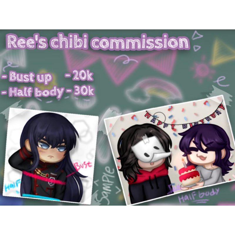 Jual Chibi commission || Jasa gambar art style chibi || Jasa ilustrasi ...