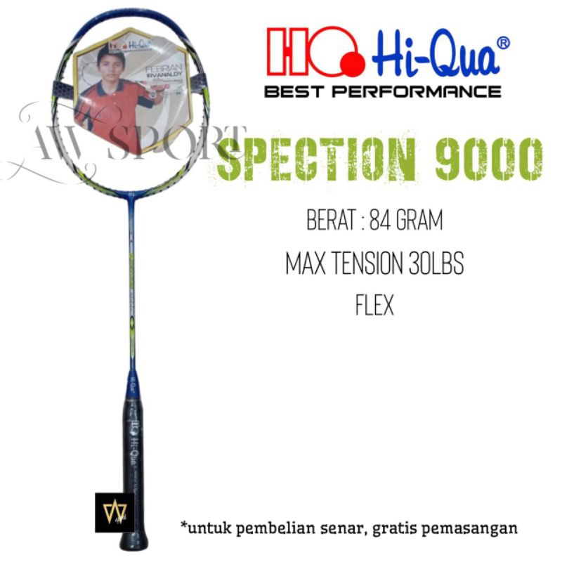 Jual Raket Badminton Hi-qua Spection 9000 Original | Shopee Indonesia