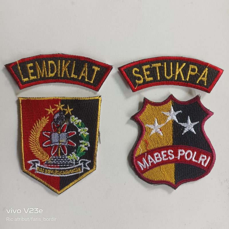 Jual BET BORDIR LOGO LAMBANG LEMDIK LOGO POLRI BORDIR MABES POLRI ...