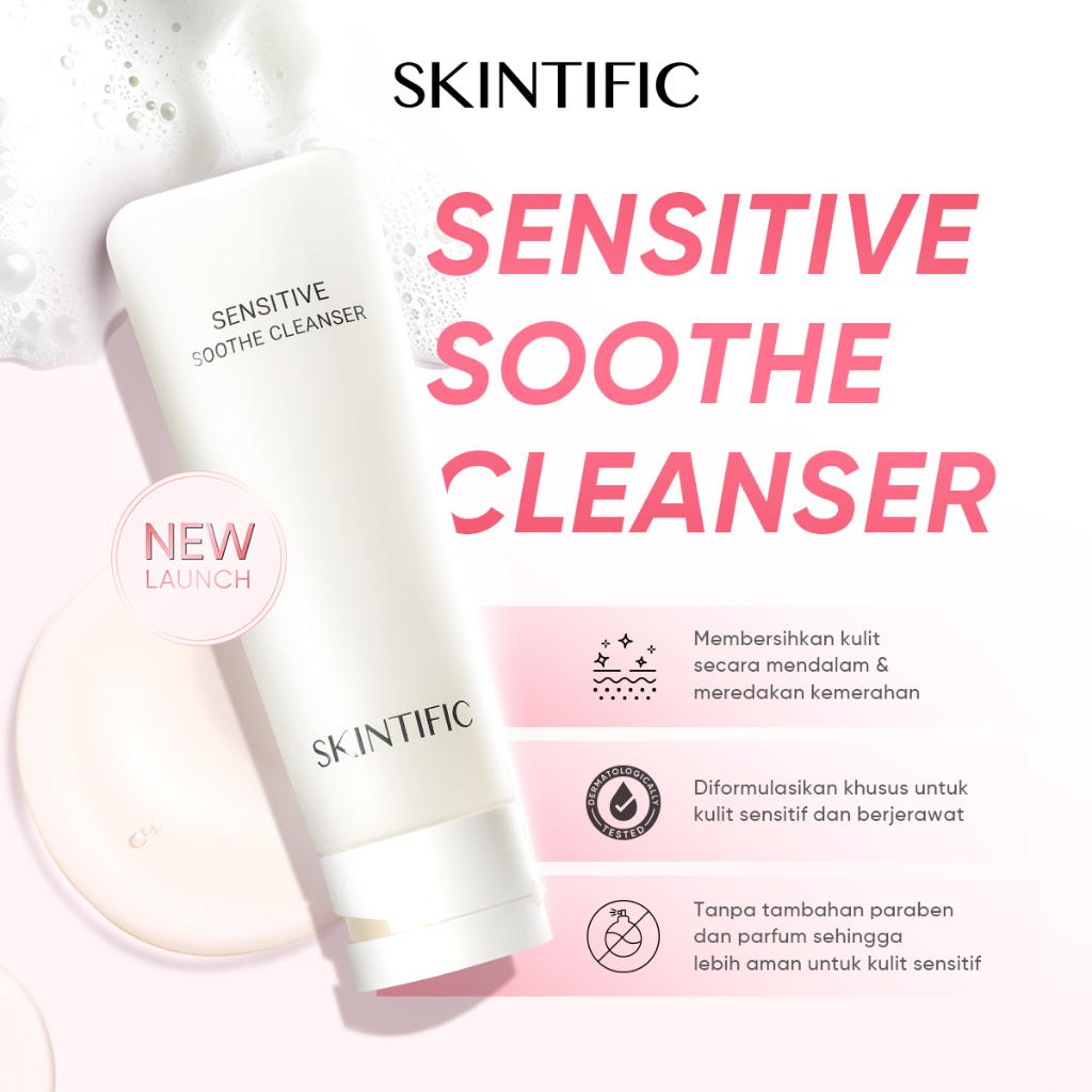 Jual [New] SKINTIFlC Sensitive Soothe Cleanser 120ml For Sensitive Skin Face Wash Sabun Cuci ...