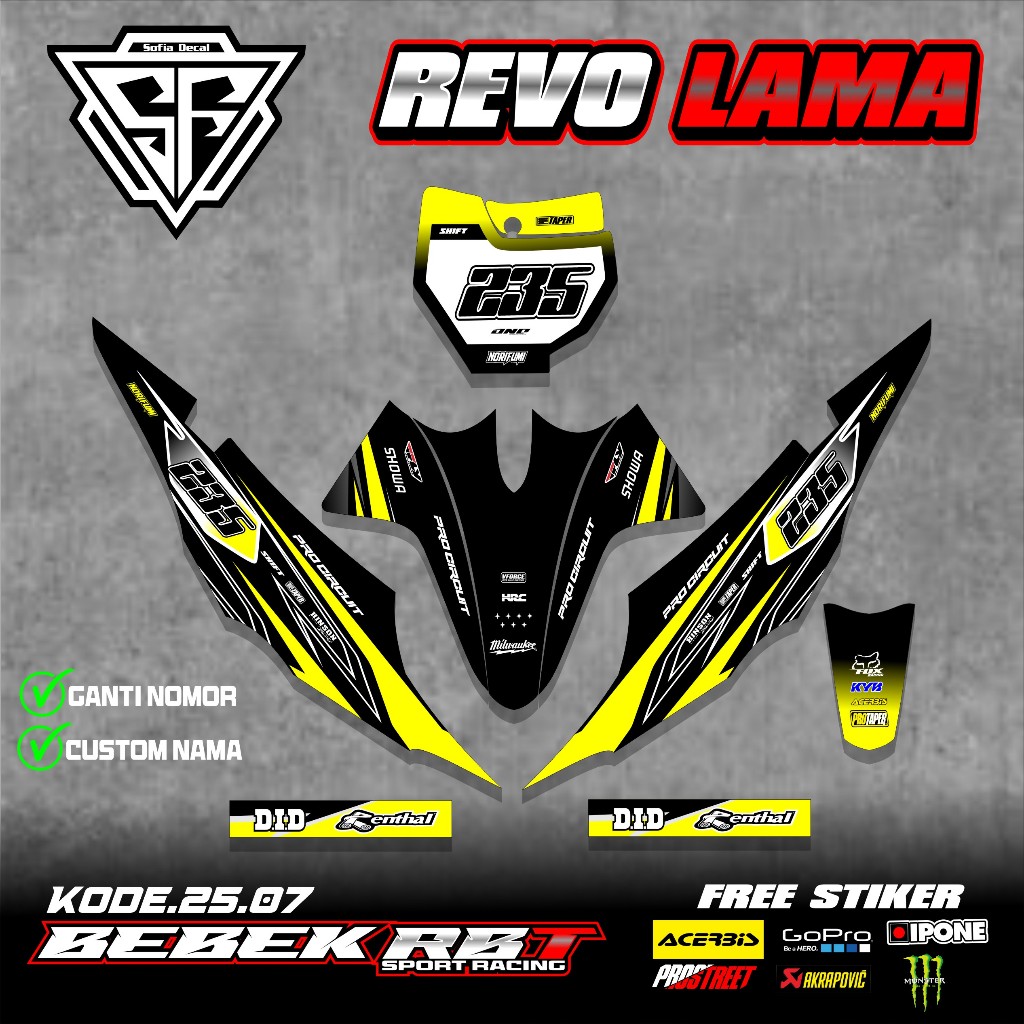 Jual Sticker SEMI DECAL fullbody RBT REVO ABSOLUTE 110 rbt VEGA BEBEK ...