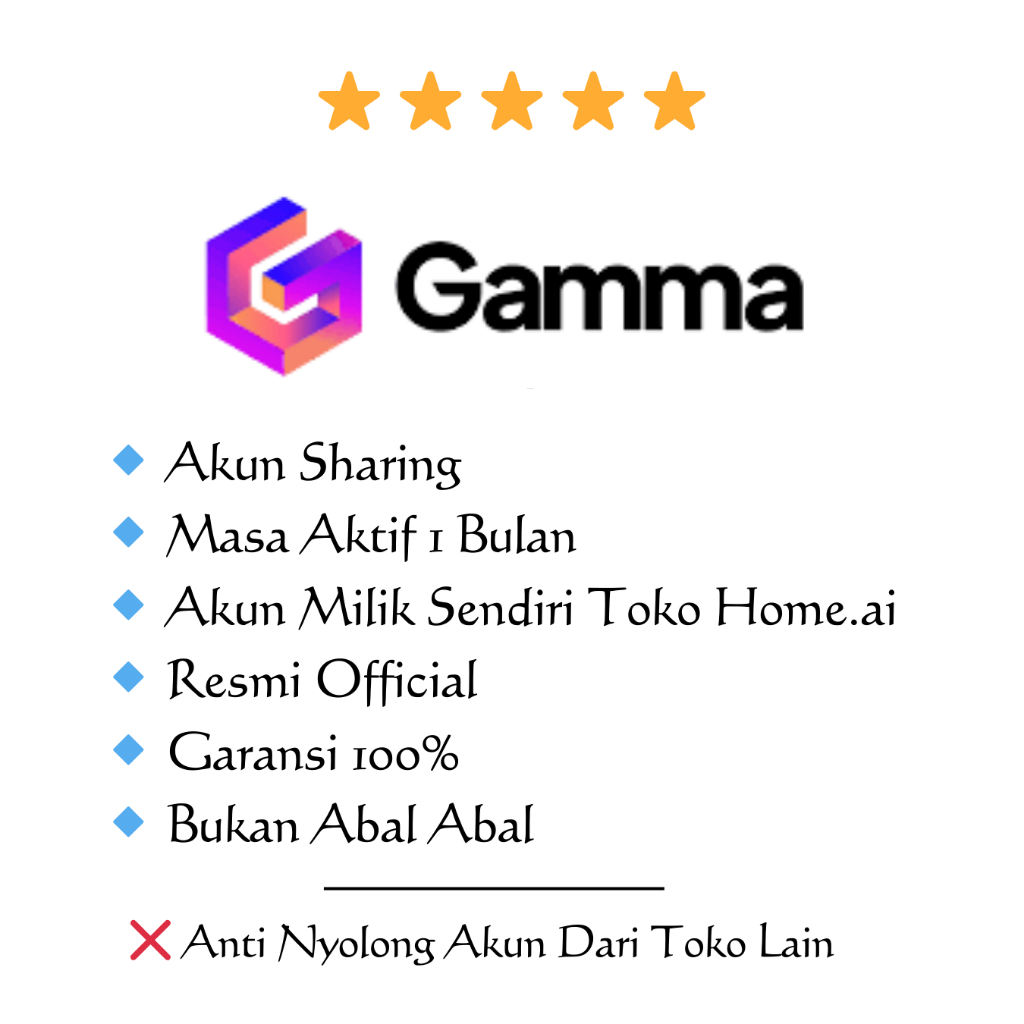 Jual PROMO !!!GAMMA AI presentasi, dokumen, dan halaman web dengan ...