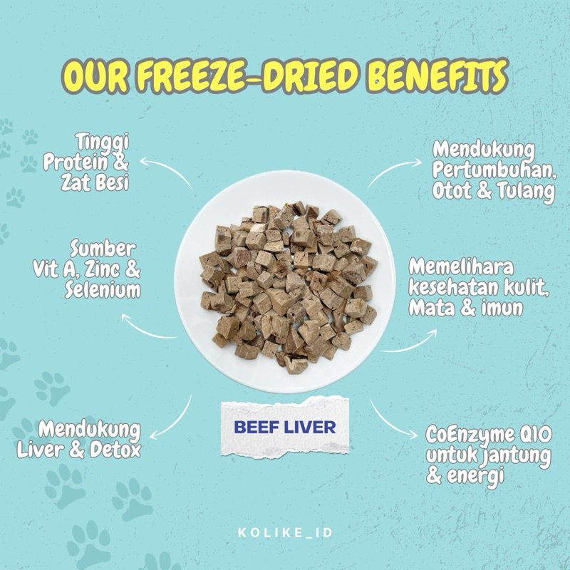 Jual Kadung Tresno Kolike Freeze Dried 100G Chicken Duck Beef Liver ...