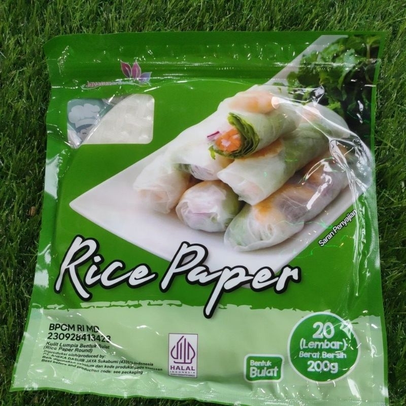 Jual Rice paper bulat/kulit lumpia/ isi 20 lembar/200gr/javasuperfood ...