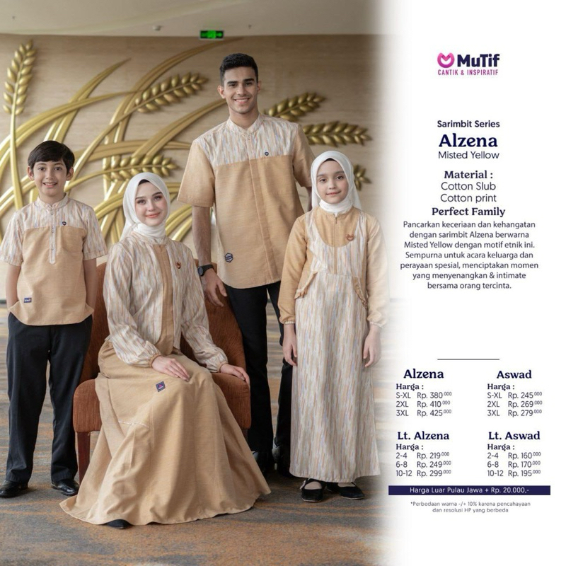 Jual SARIMBIT SERIES MUTIF ALZENA | MUTIF TERBARU 2025 | Gamis Mutif Terbaru | Shopee Indonesia