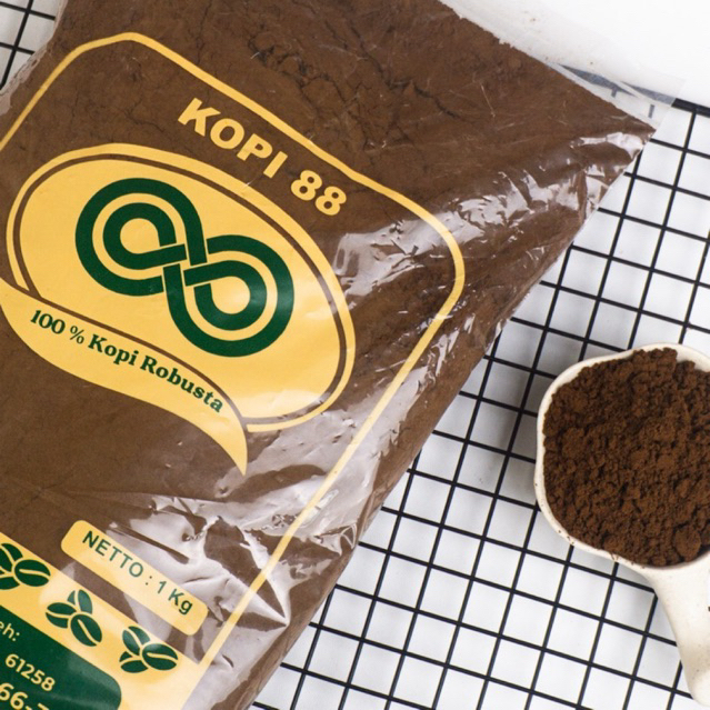 Jual Kopi 88 | Kopi Robusta Bubuk Gilingan Halus 1KG | Shopee Indonesia