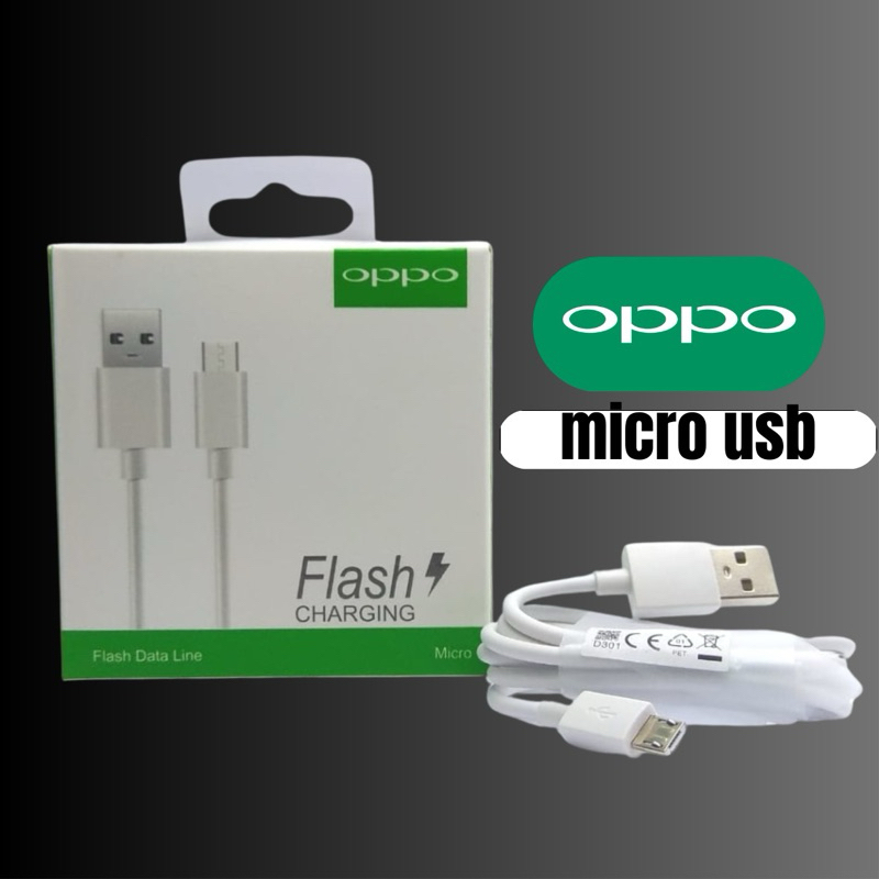 Jual KABEL DATA oppo MICRO USB ORIGINAL flash charging | Shopee Indonesia