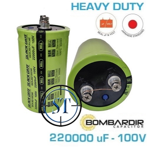 Jual Capasitor 22000uF 100V BOMBARDIR BELL Black Gate Kapasitor Elko ...