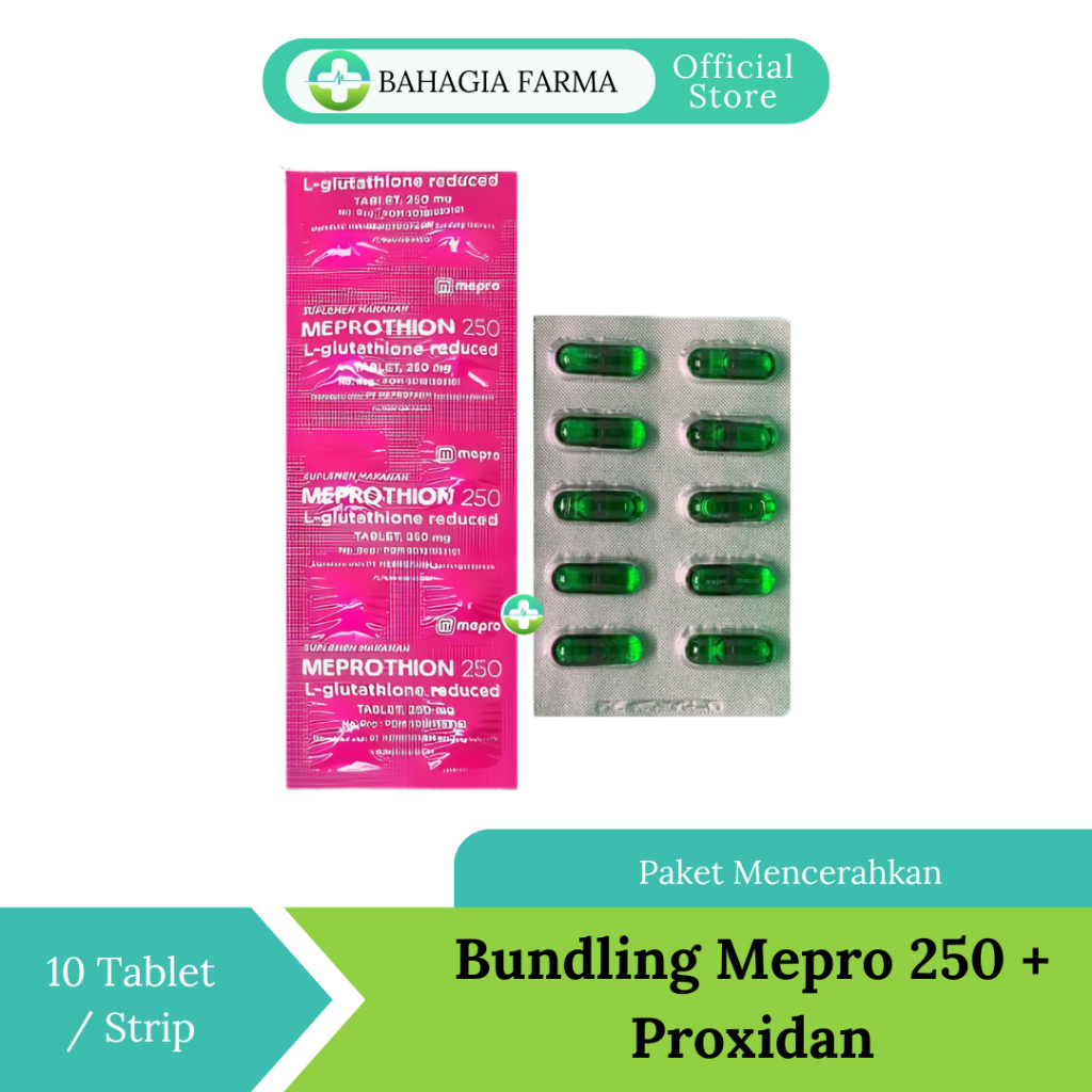Jual Meprothion 250 + Proxidan 400| L-glutathione 250mg + Vitamin-E ...