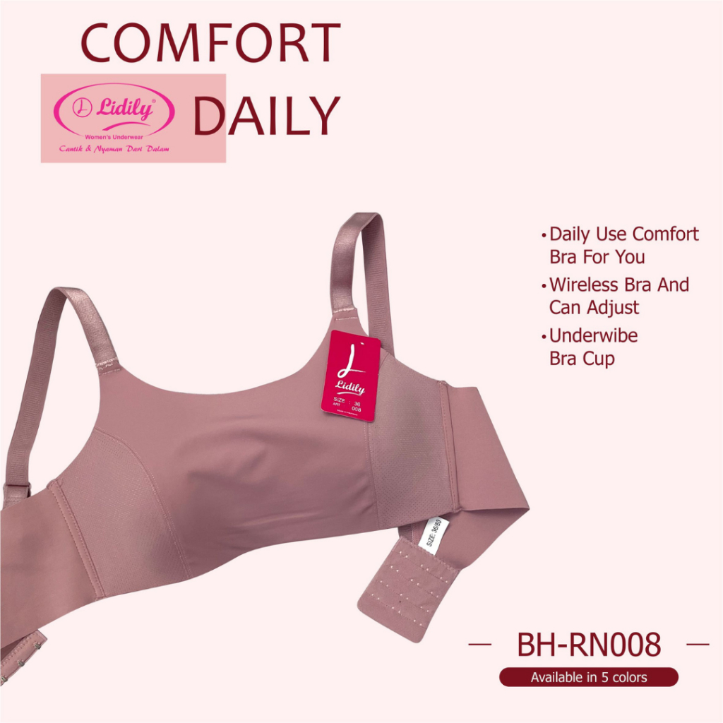 Jual Lidily - Daily Bra Seamless BH Busa Tanpa Kawat RN008 BH Ice Silk ...