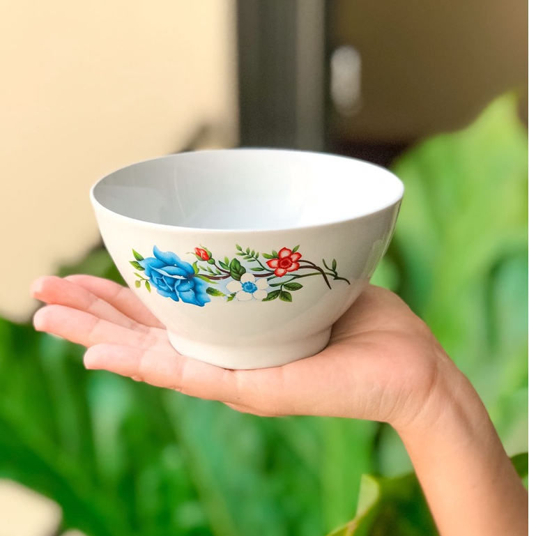 Jual Mangkok Keramik Mini Bunga Biru 12cm | Shopee Indonesia
