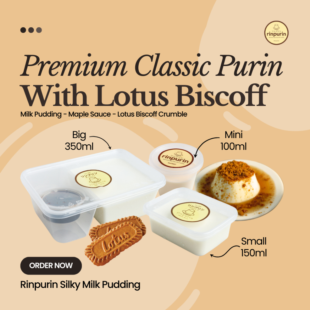 Jual CLASSIC PREMIUM LOTUS BISCOFF PURIN - Rinpurin Silky Milk Pudding ...
