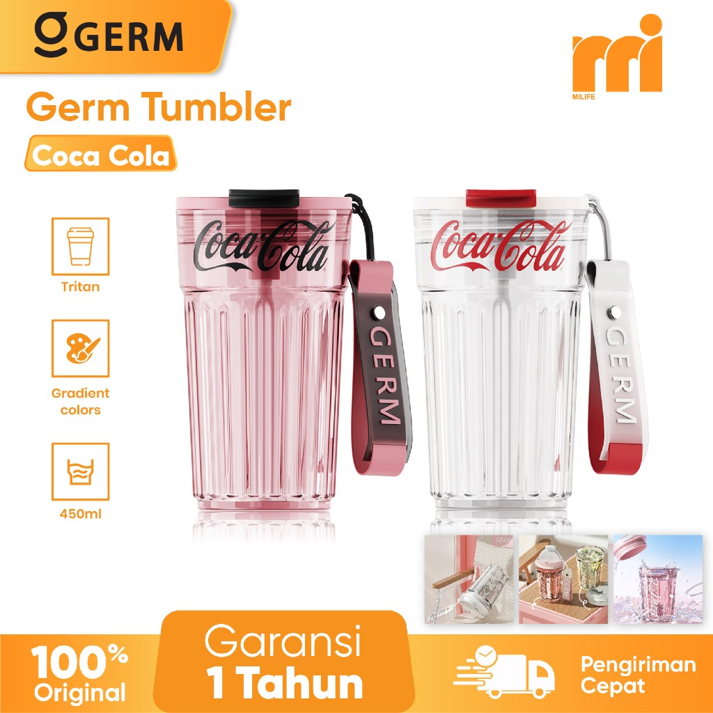 Jual GERM Coca-Cola Kristal Exclusive Dengan Sedotan Transparan Tahan ...