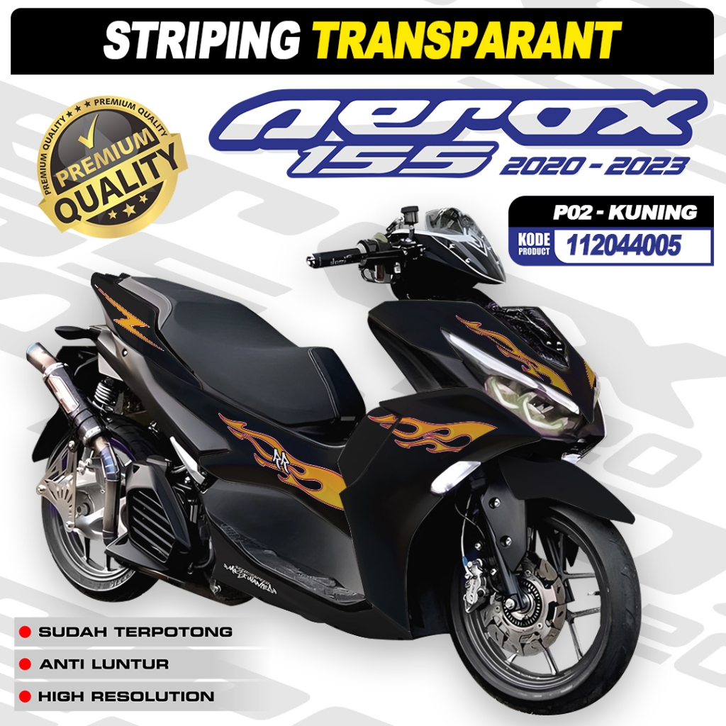 Jual STRIPING ALL NEW AEROX STICKER API MOTIF MOSTWANTED ALL NEW AEROX ...
