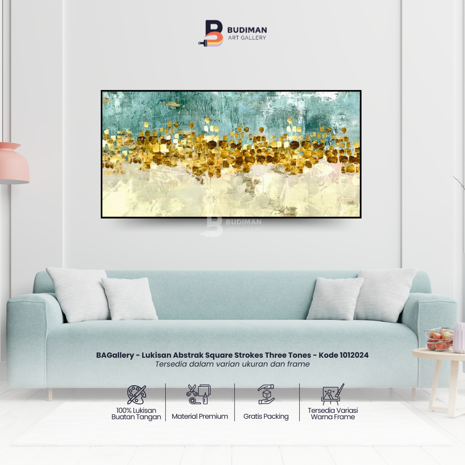 Jual BAGallery - Lukisan Abstrak Hiasan Dinding Aesthetic Square ...