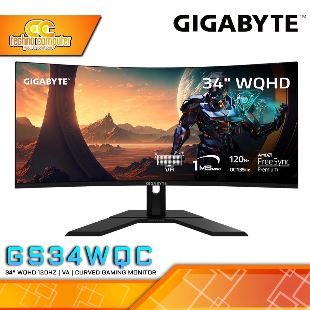 Jual MONITOR GIGABYTE GS34WQC Curved Gaming Monitor - 34 inch, WQHD ...