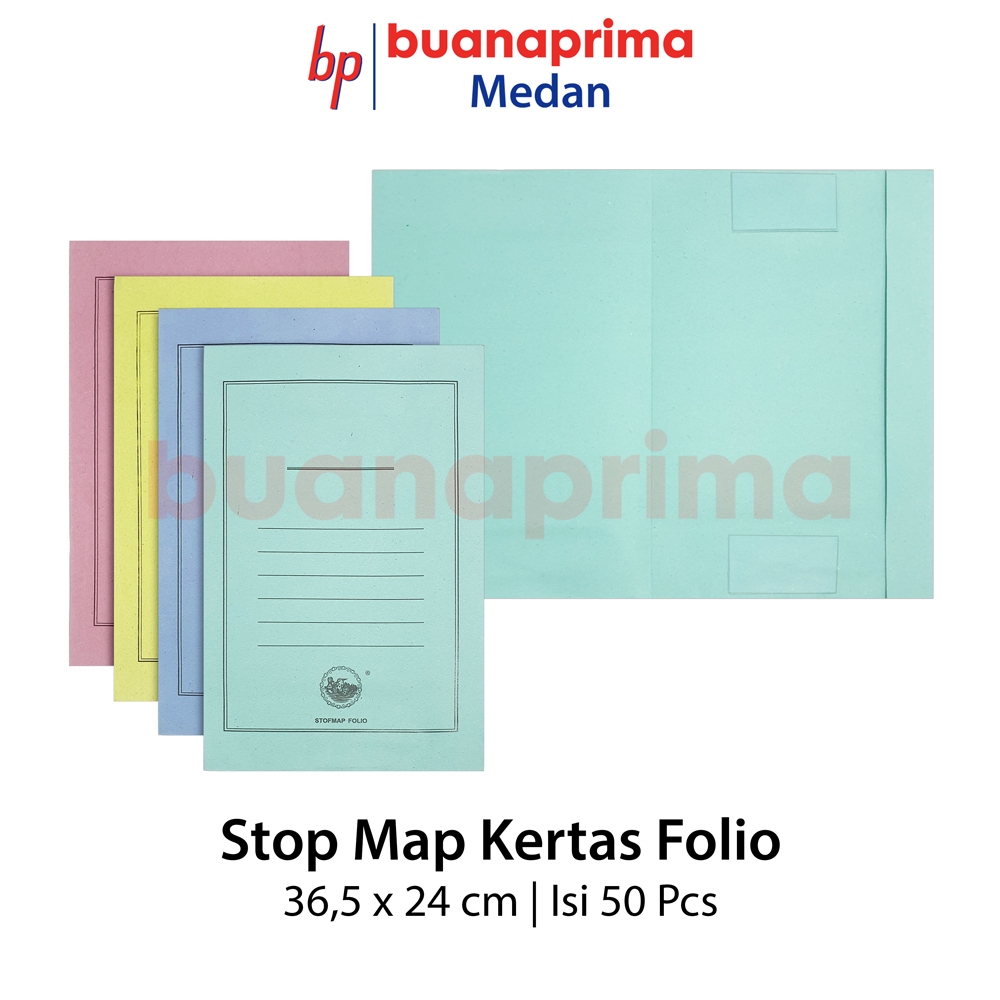 Jual MAP KERTAS FOLIO Biasa 1 PACK Isi 50 pcs Folio Stop Stof Map ...