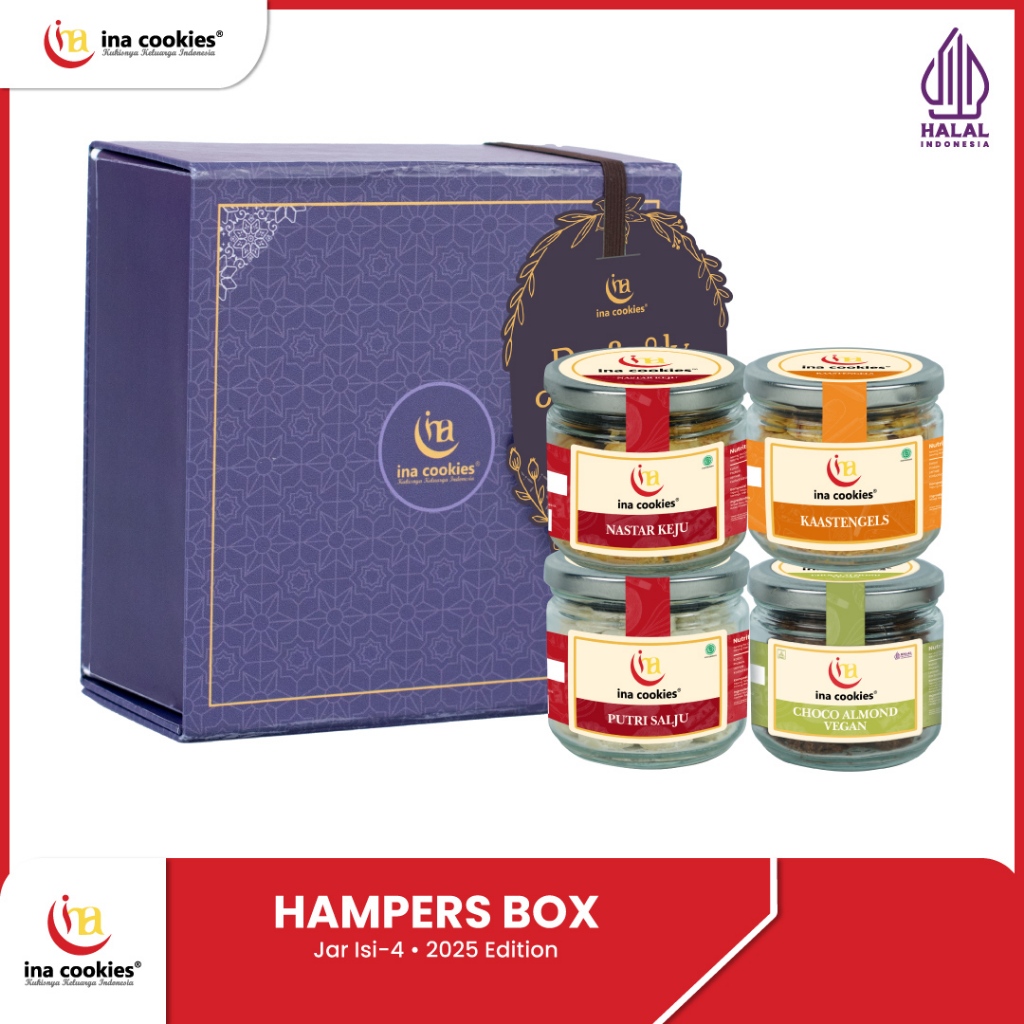 Jual Hampers Lebaran 2025 Box Isi 4 Toples JAR Kue Kering Premium Ina ...