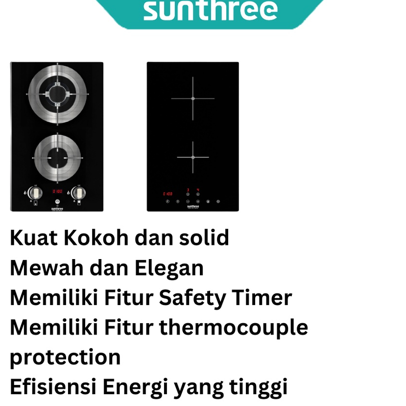 Jual SUNTHREE Bundle Induction Hob IH-2C HE + Gas Hob GH-2T ST | Shopee ...