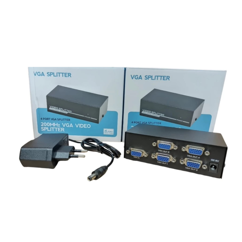 Jual GAINTECH Video Spliter / Vga Splitter 1-4 (4 Port) 200Mhz | Shopee ...