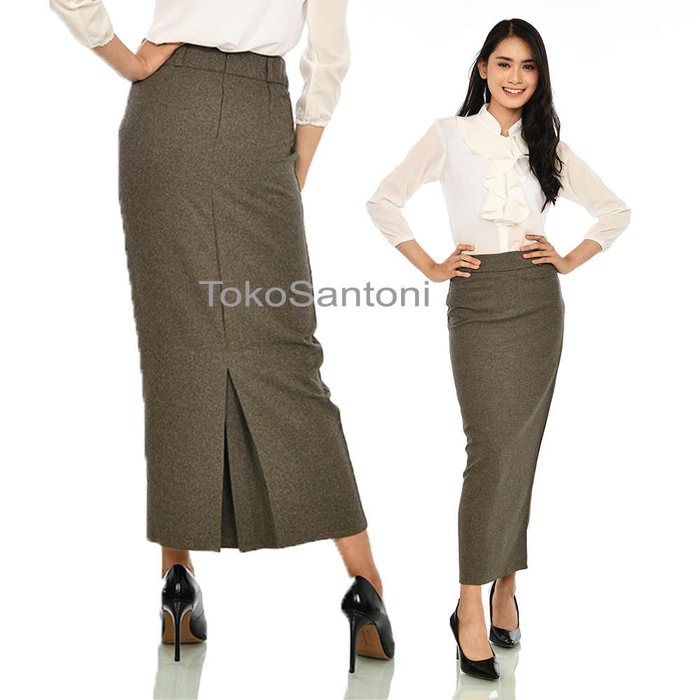 Jual Rok Span Kantor Panjang Wanita Formal Model Span Bahan Basic ...