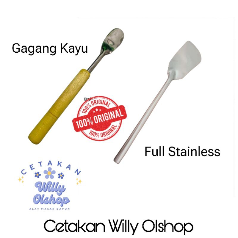 Jual Spatula Mini / Suntil Kue Mini / Sodet Kecil Gagang Kayu / Sutil ...