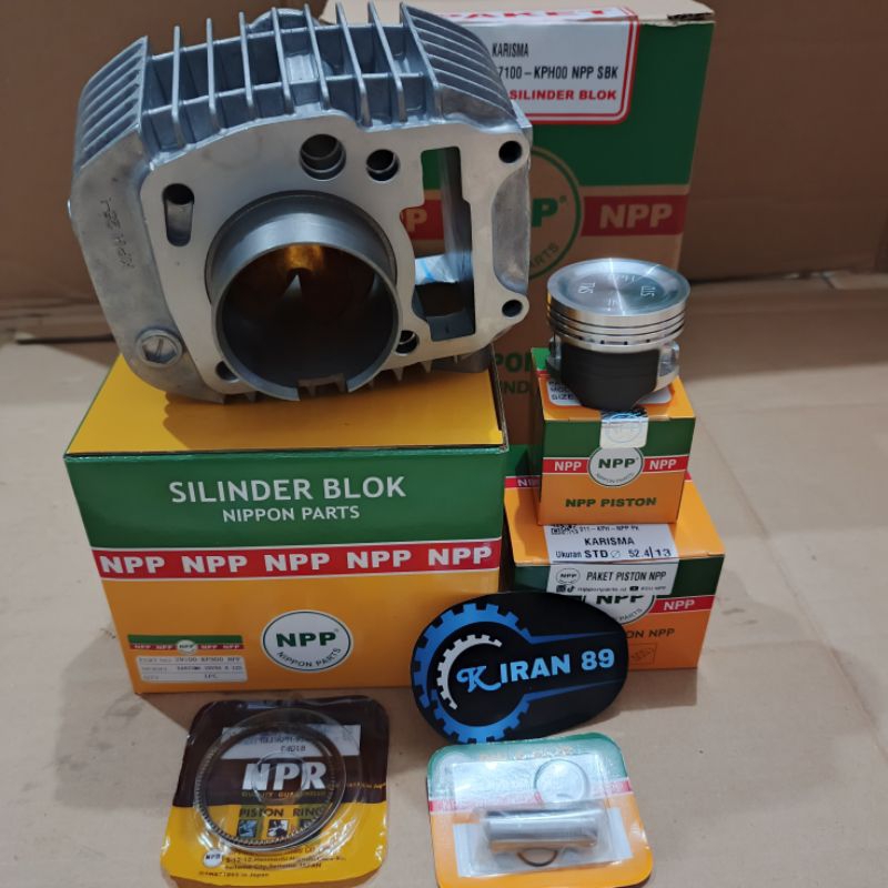 Jual Blok seher boring cylinder karisma kharisma supra x 125 karbu silinder plus piston kit ...