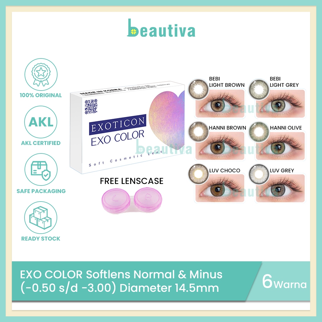 Jual EXO COLOR Softlens Normal & Minus (-0.50 s/d -3.00) Dia.14.5mm ...