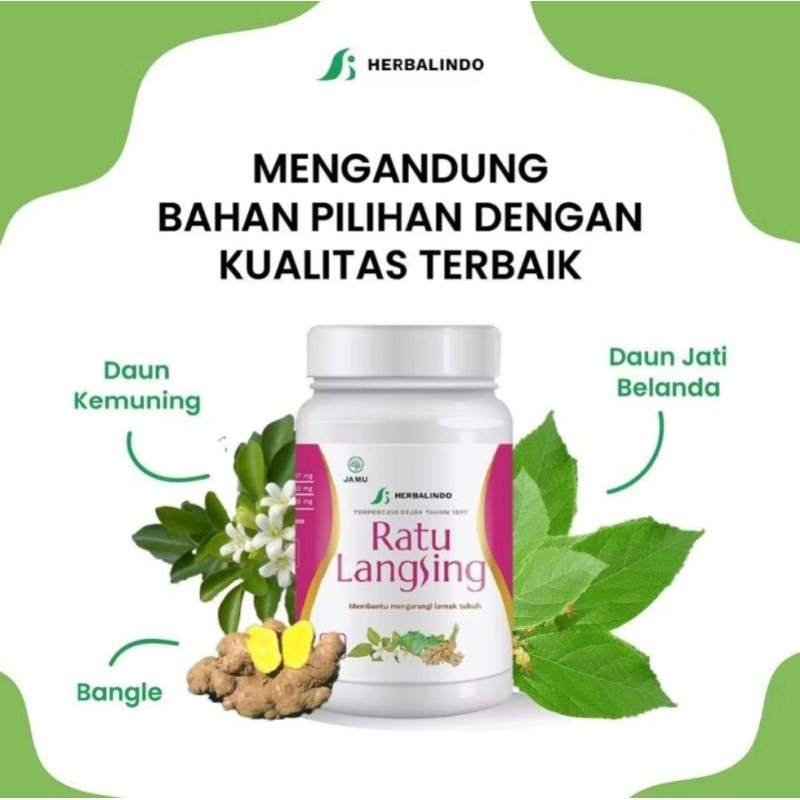 Jual Ratu langsing Obat Herbal Pelangsing 50 Kapsul ORIGINAL | Shopee ...