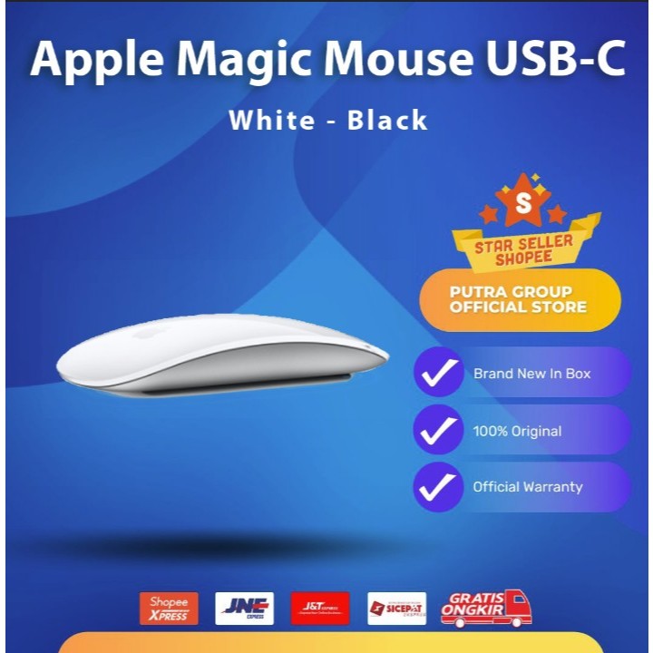 Jual Apple Magic Mouse USB‑C Black Multi-Touch Surface for iPad MacBook Pro Air iMac Mini M1 ...