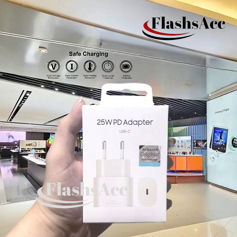 Jual FLASHs Charger Samsung PD 25W 25 WATT C TO C TYPE KABEL Super Fast ...