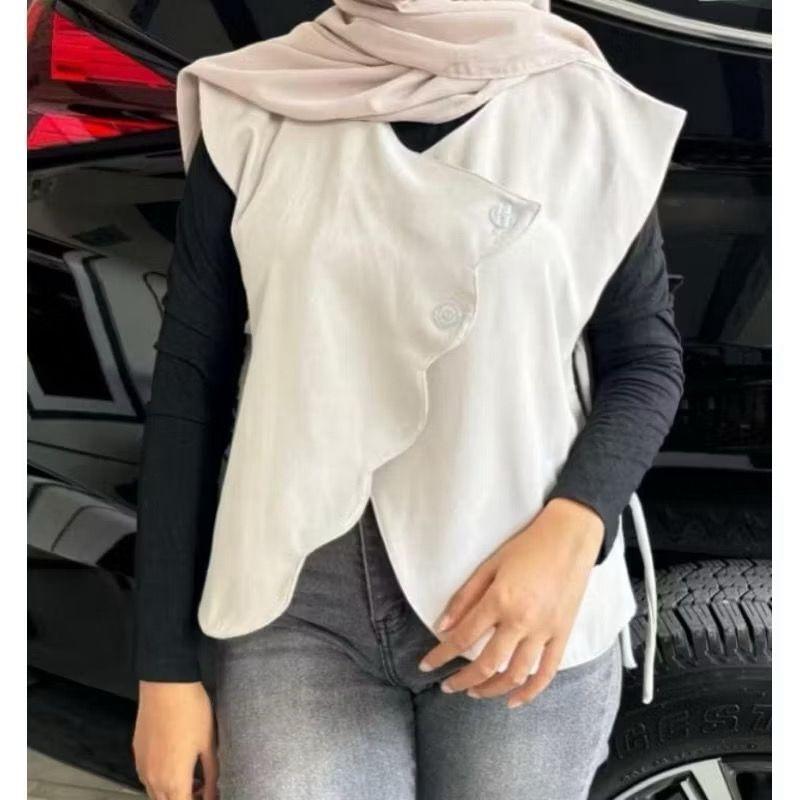 Jual Iznay Fashion Cellia Vest Rompi Kekinian Tanpa Lengan | Shopee ...