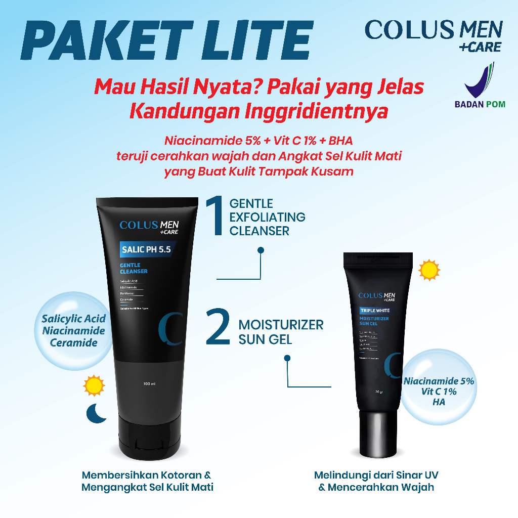Jual COLUS MEN Paket Skincare Pria LITE | | Skincare Pria | Perawatan ...