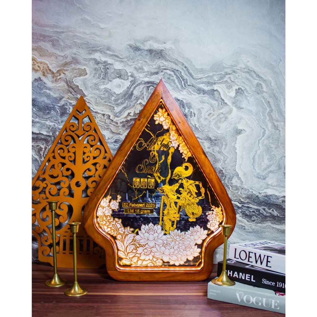 Jual Mahar pernikahan Background Akrilik Model Gunungan Tinggi 60 cm ...