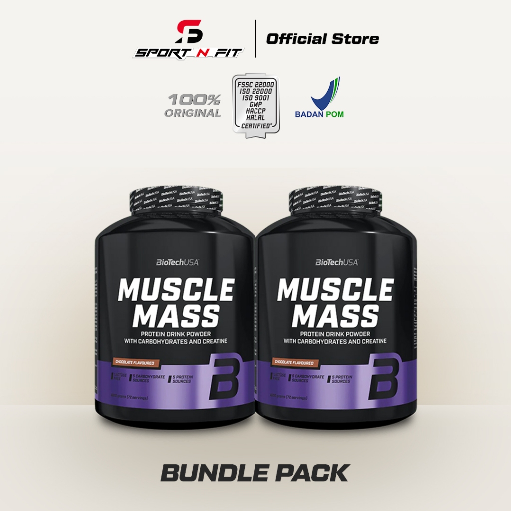 Jual Bundle - MUSCLE MASS GAINER 4000+4000 Gram | Shopee Indonesia