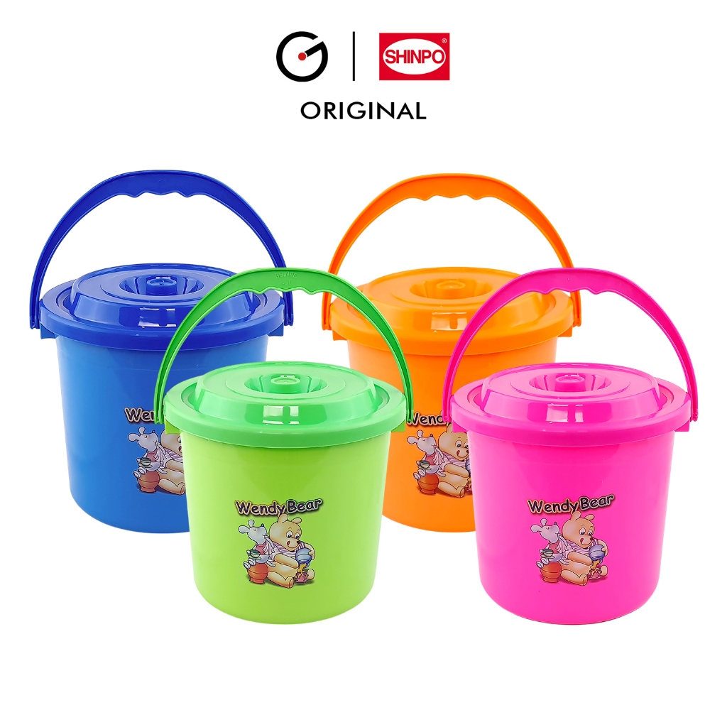 Jual Shinpo Ember Plastik Dengan Tutup Deluxe Water Bucket Ember Air ...