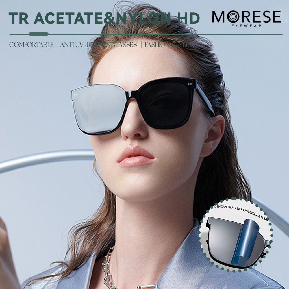 Jual Morese Kacamata Sunglasses Anti UV 400 Style Kotak Simple Bahan ...