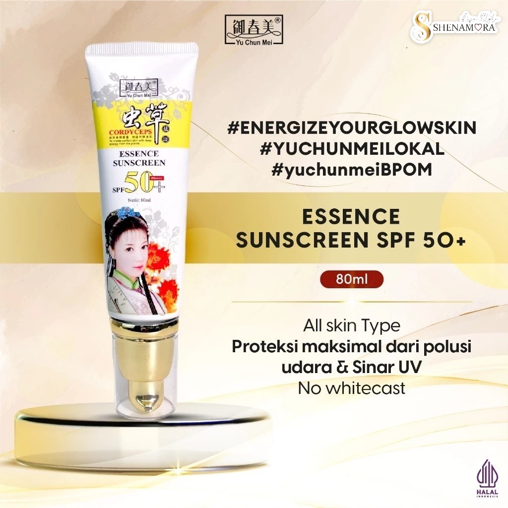 Jual Yu Chun Mei Essence Sunscreen SPF 50 PA+++ 80 ml | Shopee Indonesia