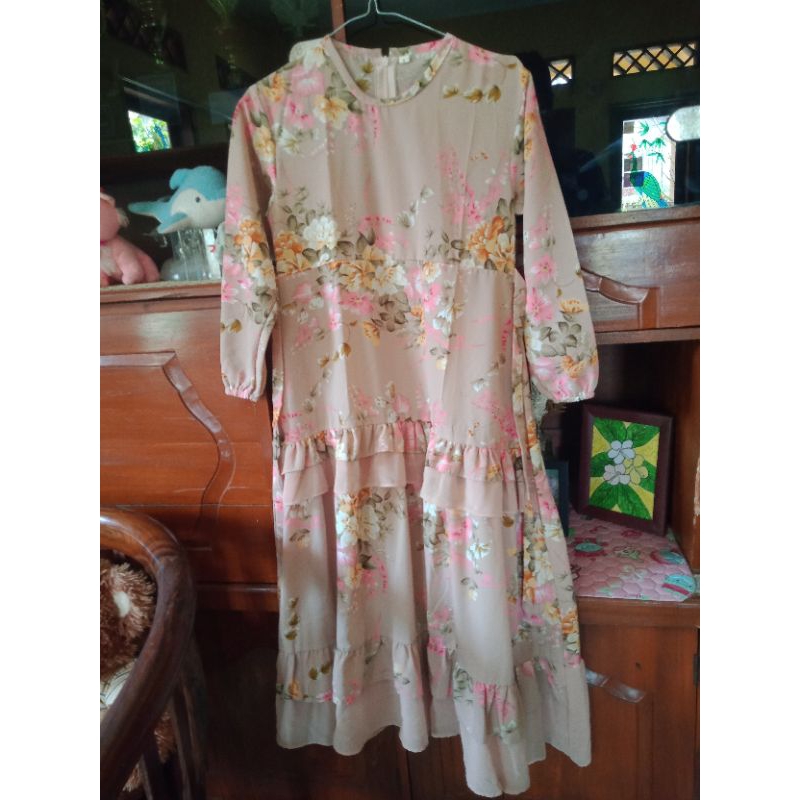 Jual Preloved Set Gamis Bunga+Kerudung Anak | Shopee Indonesia